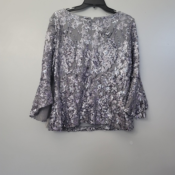 Alex Evenings | Tops | Alex Evenings Petite Embellished Bellsleeve Top ...